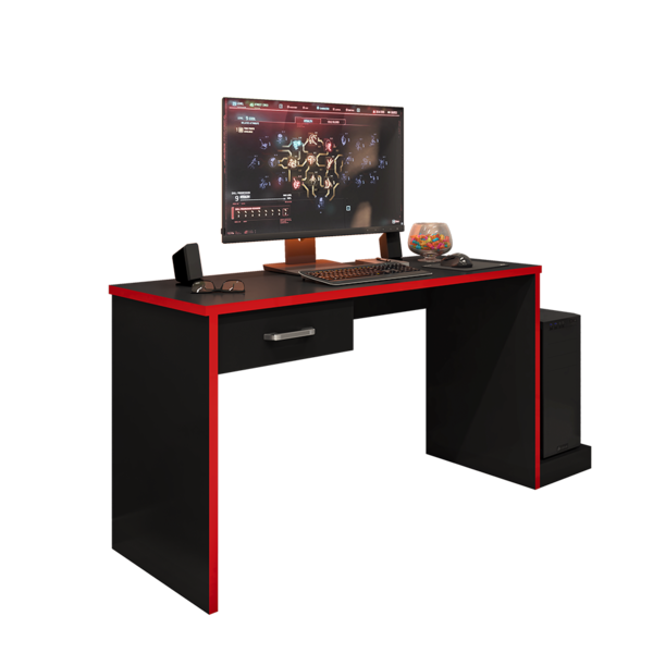 Mesa Gamer Escritório Drx9000 Preto/vermelho - Montanaris Decor | Leroy ...