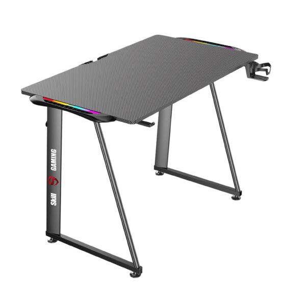 Mesa Gamer Led Rgb Preta Com Suporte Para Headset E Copo Com ...