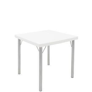 Mesa Geo Tramontina Beta Quadrada Summa Branco Base Alumínio | Leroy Merlin