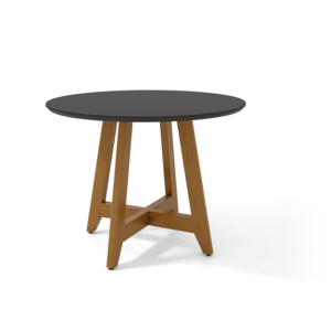 Mesa Imperial Redonda 110 Macadamia/preto Fosco V2 | Leroy Merlin