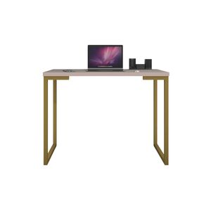 Mesa Industrial Escrivaninha Moderna Mdf 120x60 Metalon Dourado ...