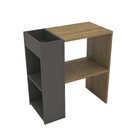 Mesa Lateral Para Sala De Estar 60x30cm Mital Preto Mel/grafite Mel ...