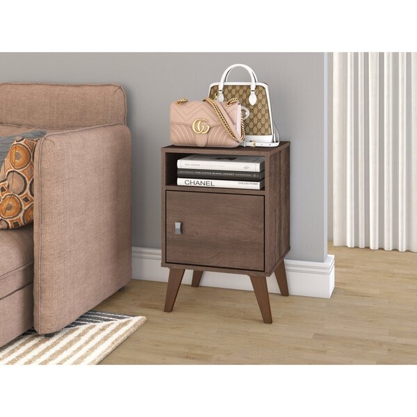 Mesa Lateral Porta 1 Nicho Marrom Rústico Rústico | Leroy Merlin