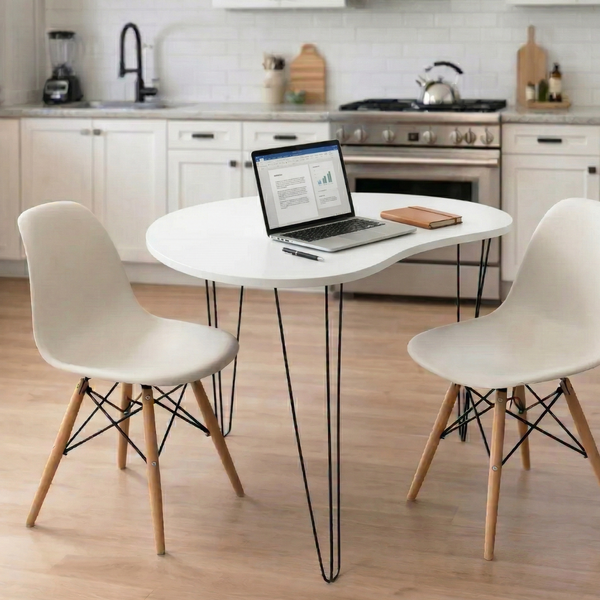 Mesa Orgânica Canto Jantar Home Office 2 Lugares 90x60cm Branco | Leroy ...