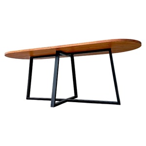 Mesa Oval Estilo Industrial - Para Jantar, Comércio Ou Escritório ...