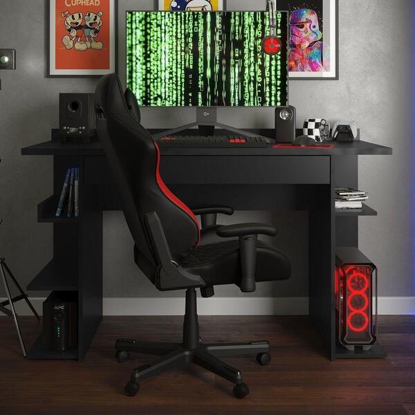 Mesa Para Computador Com Gaveta Jogos Gamer - Beemóveis | Leroy Merlin