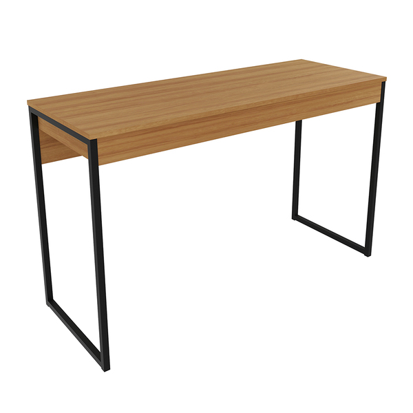Mesa Para Escritório Home Office Me4160 Mdp Amendoa/preto G69 - Gran ...