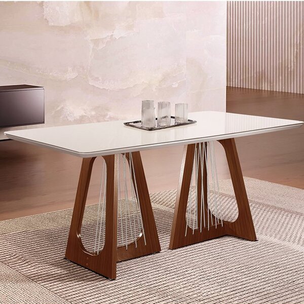 Mesa Para Sala De Jantar 135x90cm Tampo Vidro/mdf Cítara Yescasa ...