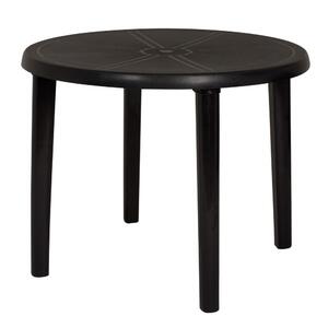 Mesa Plastica Redonda Desmontavel Mor Preta | Leroy Merlin