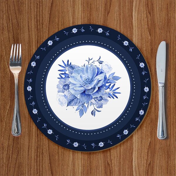 Mesa Posta Sousplat Azul Floral | Leroy Merlin