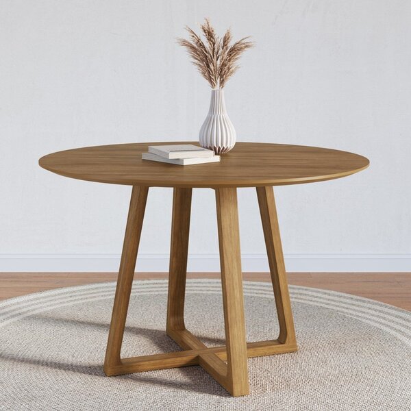 Mesa Redonda 4 Lugares Tampo Chanfrado Laminado 120x120cm Noruega ...