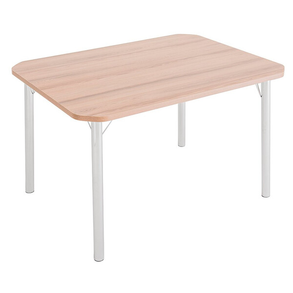 Mesa Retangular 4101 Com Tampo Madeirado 120x75cm Cromado Unimóvel ...