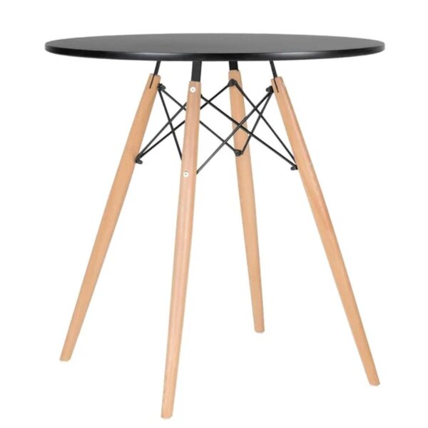 Mesa Sala De Jantar Eiffel 80cm Tampo Madeira Mdf Tx Preto | Leroy Merlin