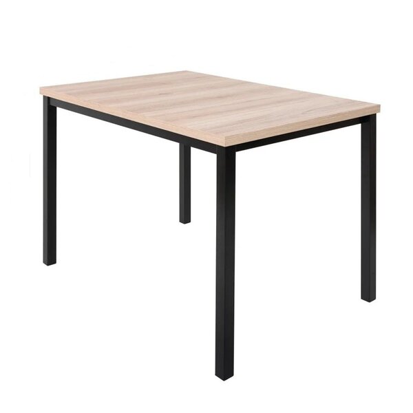Mesa Tubo 4 Lugares 110x78cm Tampo Mdp Mega Preto/carvalho Montreal ...