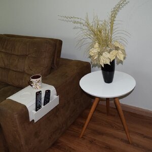 Mesinha Lateral Tripe Decorativa Lc Media Branco/mel Branco/mel | Leroy ...