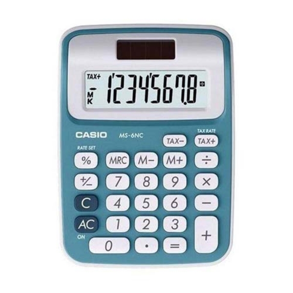 Mini Calculadora Casio Ms-6nc-bu Visor 8 Dígitos Azul | Leroy Merlin