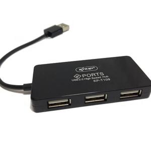 Mini Hub Usb 2.0 4 Portas Slim 480mbps Knup Kp-t109 Preto | Leroy Merlin