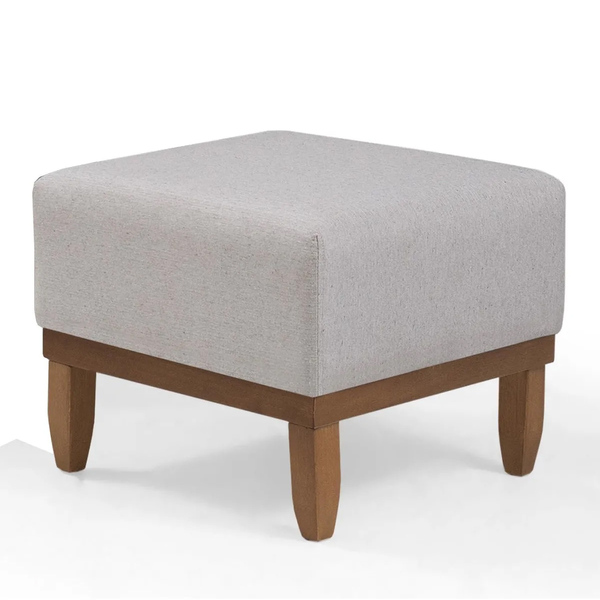 Mini Puff Quadrado Multiuso Para Sala - Prata | Leroy Merlin