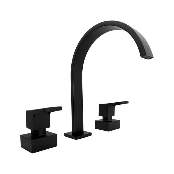 Misturador Lavatório Quadrado C87 Preto 1/4 Volta Samer | Leroy Merlin