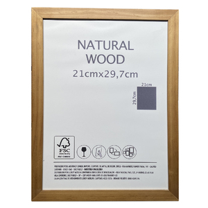 Moldura Wood 21x29,7cm Madeira Natural | Leroy Merlin