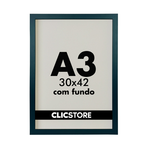Moldura A3 30x42cm Com Fundo Para Quadros Diplomas Certificados Fotos Preto | Leroy Merlin