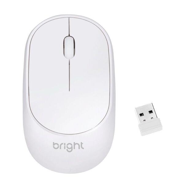 Mouse Bright S/fio Branco Ms001 | Leroy Merlin