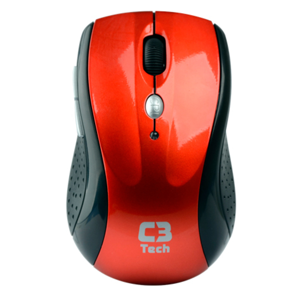 Mouse C3 Tech Óptico Sem Fio (wireless 2 4 Ghz) M-w012rd Vermelho ...