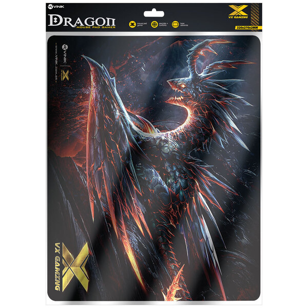 Mouse Pad Vx Gaming Vinik Dragon - 320x270x2mm | Leroy Merlin