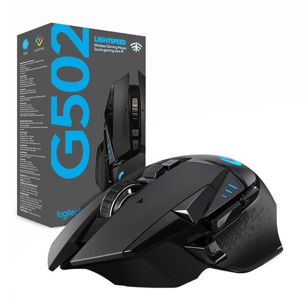 Mouse Sem Fio Gamer Logitech G502 Hero 16k Lightspeed, Recarregável, Rgb Lightsync, 11 Botões ...