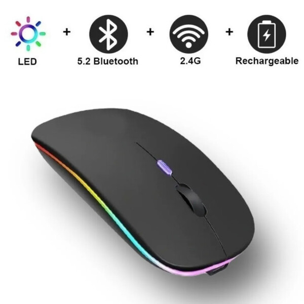Mouse Sem Fio Recarregável Bluetooth E 2.4ghz 1600 Dpi | Leroy Merlin