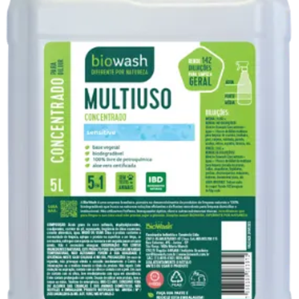 Multiuso Concentrado Sensitive Biodegradável Biowash 5l | Leroy Merlin