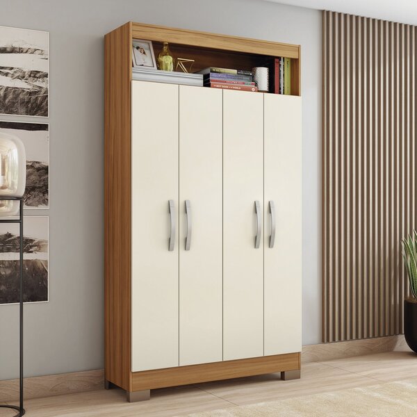 Multiuso Nt4040 Com 4 Portas E Nicho Com Prateleiras Internas Freijó ...