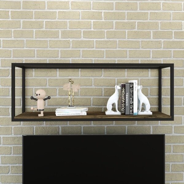 Nicho Aéreo Estilo Industrial 120cm Active Yescasa Marrom Carvalho Dark ...