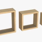 Nicho Decorativo Mdf Kit 3 Peças Parede Suporte Quadrado Marrom Claro ...