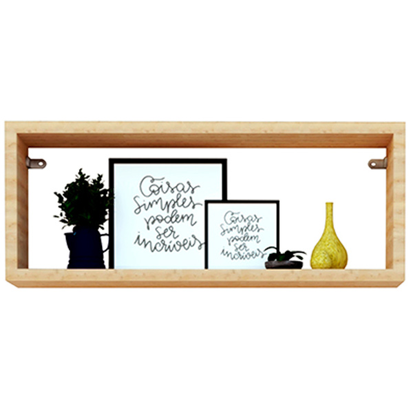 Nicho Retangular Madeirado Claro 80x15x10p Mdf Decorativo | Leroy Merlin