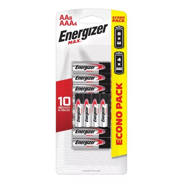 Pack Pilhas Energizer Max Aa8+aaa4 | Leroy Merlin