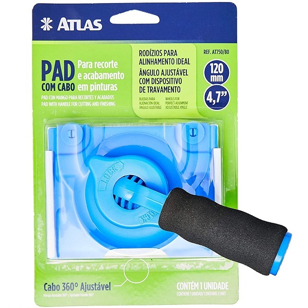 Pad Para Recorte E Acabamento De Pintura 4p Com Cabo Ajustavel Atlas ...