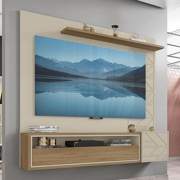 Painel Bancada Para Tv 70 Polegadas Prisma Off White Buriti | Leroy Merlin