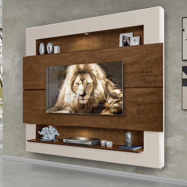 Painel Com Luzes Led Para Tv Até 55 Polegadas Monterrey 160 Malbec/off ...