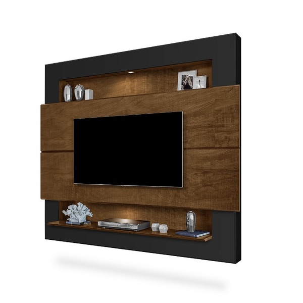Painel De Tv Grande Cor Preto / Malbec Tv Até 57 Com Led | Leroy Merlin
