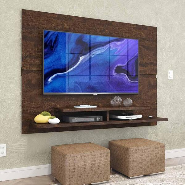 Painel De Tv Para Sala 50 Polegadas Noce Mônaco New Lukaliam | Leroy Merlin