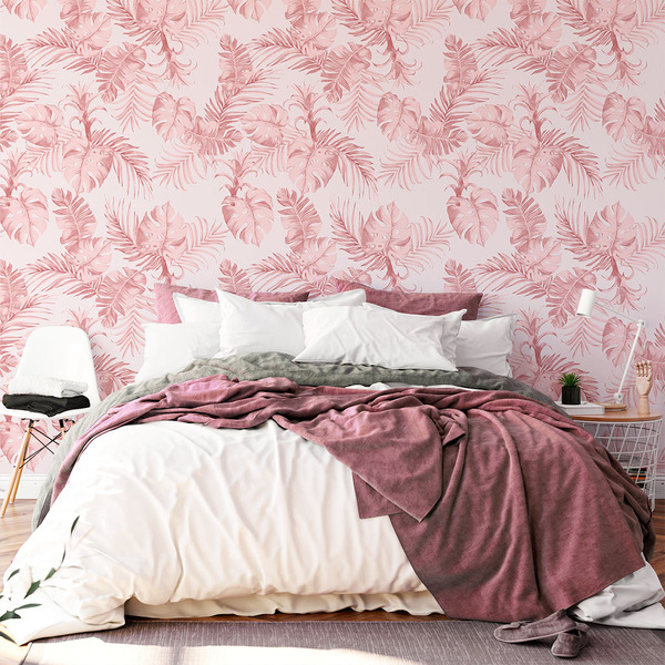 Painel Folhagem - Fd Costela De Adão Rose 3x2,5m (lxa) | Leroy Merlin