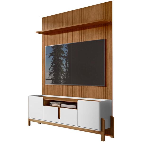 Painel Frisado 220x160 Cm E Rack 4 Portas 170 Cm Dcasa | Leroy Merlin