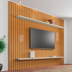 Painel Frisado Para Tvs De 60" Xangai Cinamomo Off White | Leroy Merlin