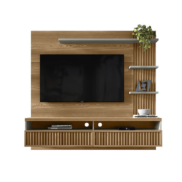 Painel Home Para Tv 55 Polegadas Ripado Dumont Linea Brasil | Leroy Merlin