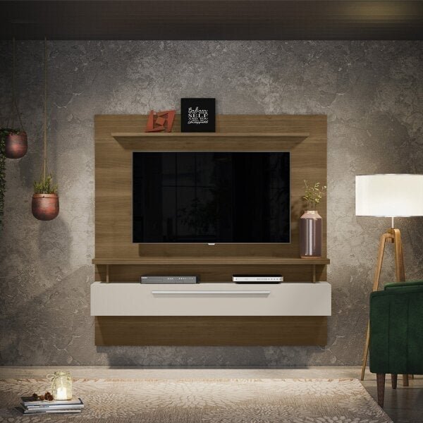 Painel Home Para Tv Até 65 Polegadas New Caju 1.7 Linea Brasil Avelã ...