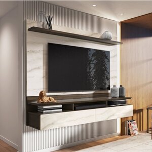 Painel Home Suspenso Noruega Para Tv Até 55 Polegadas Cacau/carrara ...