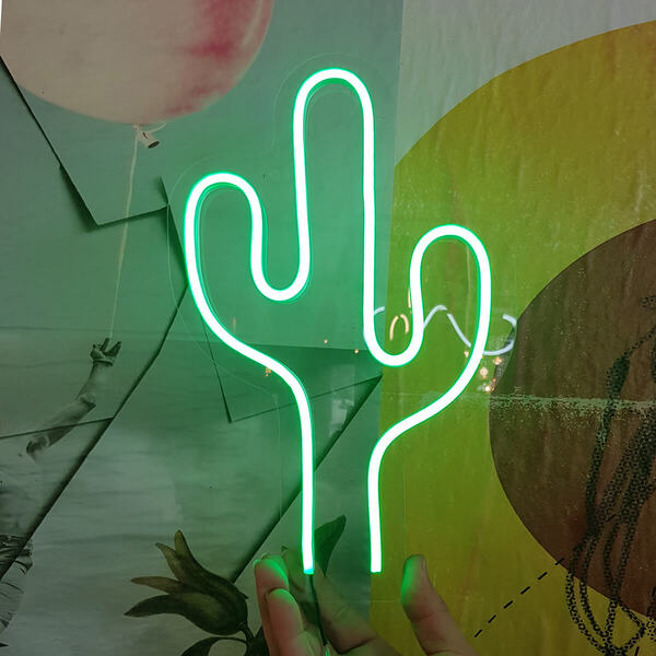 Painel Luminoso Letreiro Criativo Cacto - Neon Led Verde | Leroy Merlin