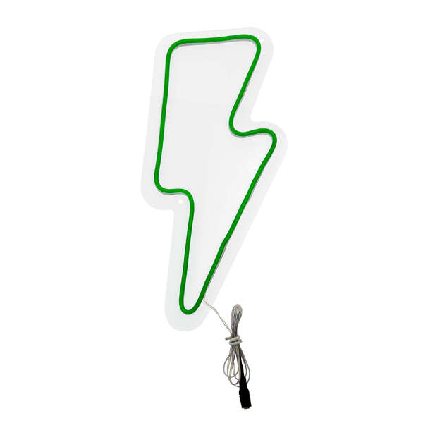 Painel Luminoso Letreiro Criativo Raio - Neon Led Verde | Leroy Merlin