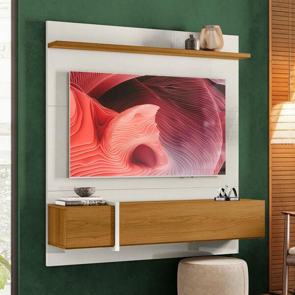 Painel Para Quarto 55 Polegadas Off White Perolizado E Freijó Avila Lukaliam | Leroy Merlin